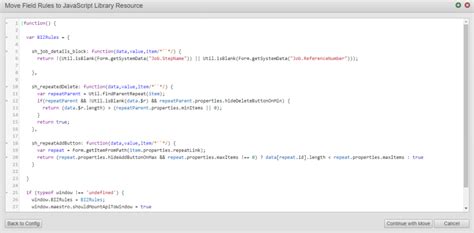 Move Rules To A JavaScript File