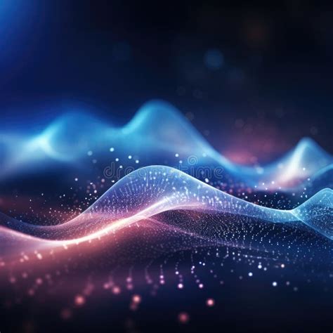 Abstract Waving Particle Technology Background Design Abstract Wave
