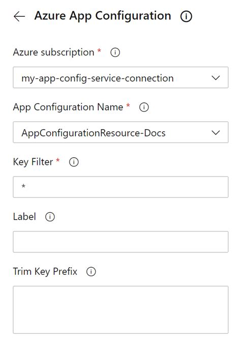 Pull Settings From App Configuration With Azure Pipelines Azure Docs