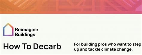 Decarbonization Electrification Building Buildings Builders Construction Architecture