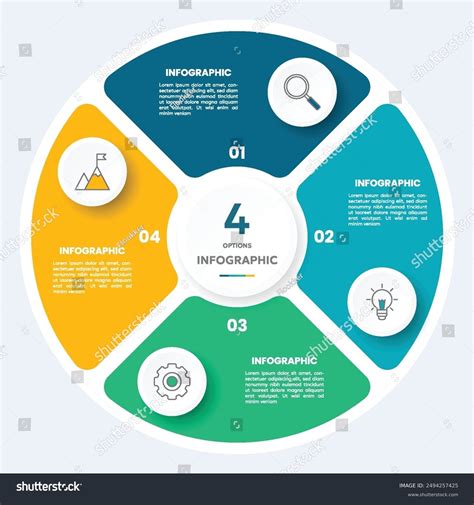 Circle Chart Infographic Template 4 Options Stock Vector Royalty Free 2494257425 Shutterstock