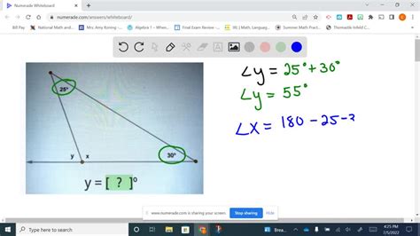 solved angle sum theorem y degrees pdentfunctions