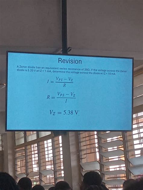 Solved Revision A Zener Diode Has An Equivalent Series Resistance Of 20 Ω If The Voltage