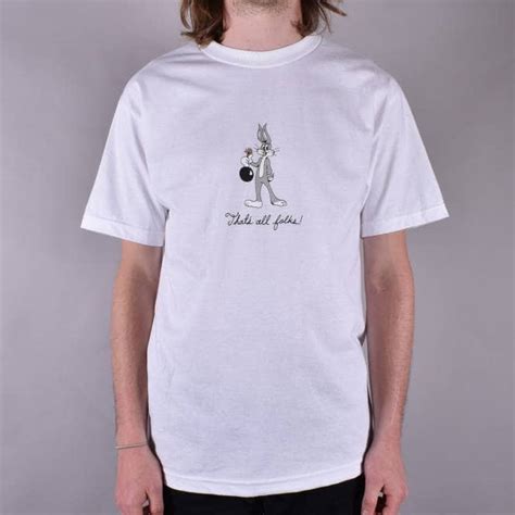 Butter Goods Thats All Folks Skate T Shirt White Skate Clothing