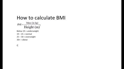 How Do You Calculate Bmi Equation Diy Projects