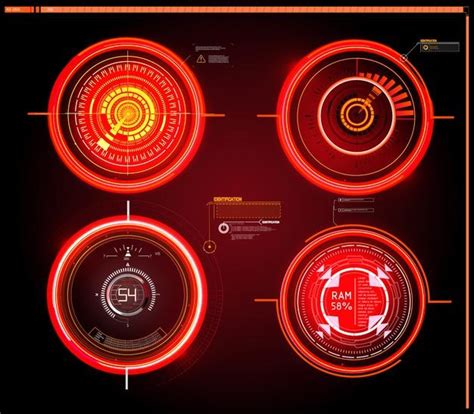 Interface Utilisateur Futuriste Hud Ui Interface Utilisateur Tactile Graphique Virtuelle