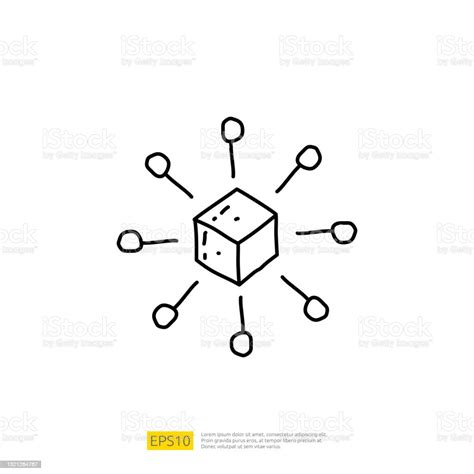 엔지니어링 개발 브레인스토밍 기호를 위한 알고리즘 및 데이터 필터 또는 분석이 가능한 인공 지능 Ai 개념 손으로 그린 낙서 아이콘 벡터 일러스트레이션 Cpu에 대한 스톡