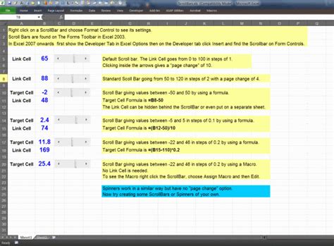 Creating Scroll Bars In Excel Mathsfiles Blog
