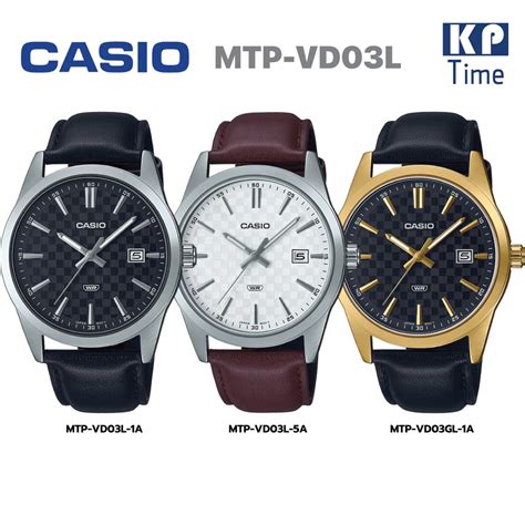 Casio นาฬิกาข้อมือผู้ชาย สายหนัง รุ่น Mtp Vd03 ของแท้ประกันศูนย์ Cmg Shopee Thailand