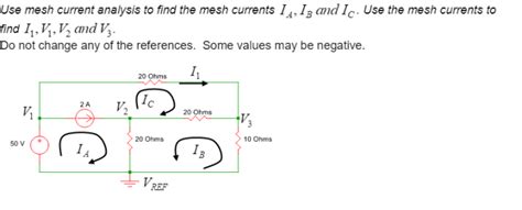 Solved Use Mesh Current Analysis To Find The Mesh Currents Chegg Com