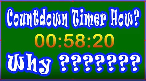 How To Add A Countdown Timer To Obs
