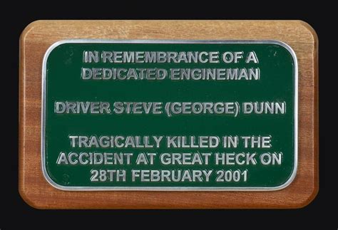 Commemorative Plaque From Freightliner Class 66 Locomotive No 66526