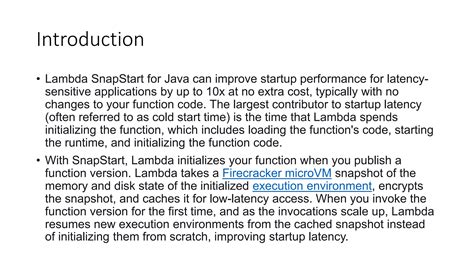 Aws Lambda Snapstartpptx