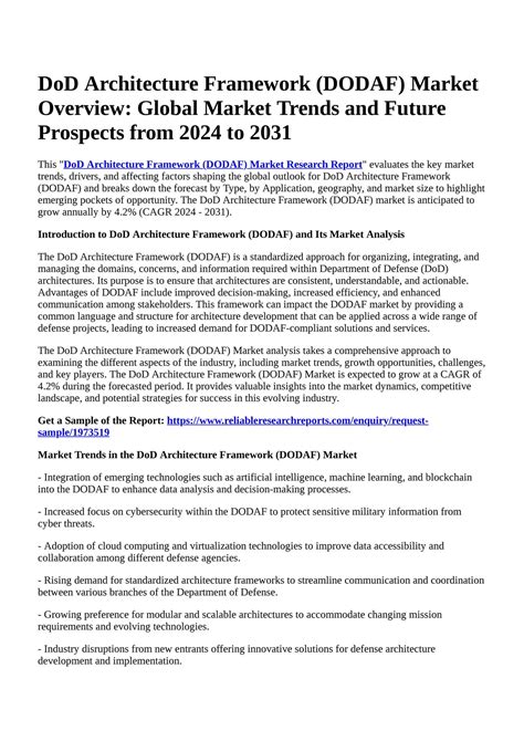 Reportprime Dod Architecture Framework Dodaf Market Overview
