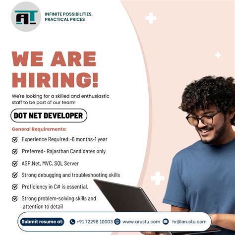 Arustu Technology On Linkedin Hiring Dotnetdeveloper Techjobs Arustutechnology Backend