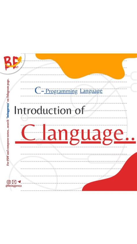C Language Notes Programming Language