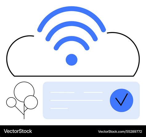 Cloud Computing Concept With A Check Mark Vector Image