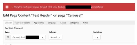 Php Typo3 Attempt To Insert Record On Page Where This Table Is Not