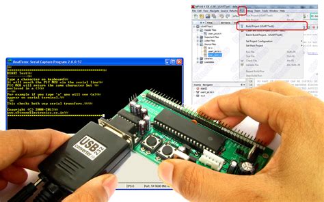 pic16f877a serial communication demo extreme electronics