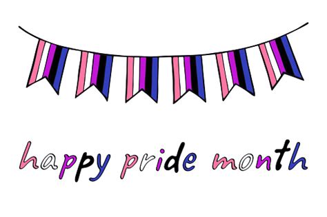 다채로운 화환 성별 유체 자부심 플래그 행복한 프라이드 데이 Lgbtqia 커뮤니티 프라이드 월 벡터 포스터 스티커 카드에 대한 손으로 그린 낙서 0명에 대한 스톡 벡터