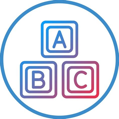 Premium Vector Abc Blocks Icon Style