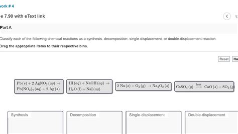 [solved] Classify Each Of The Following Chemical Reactions As A