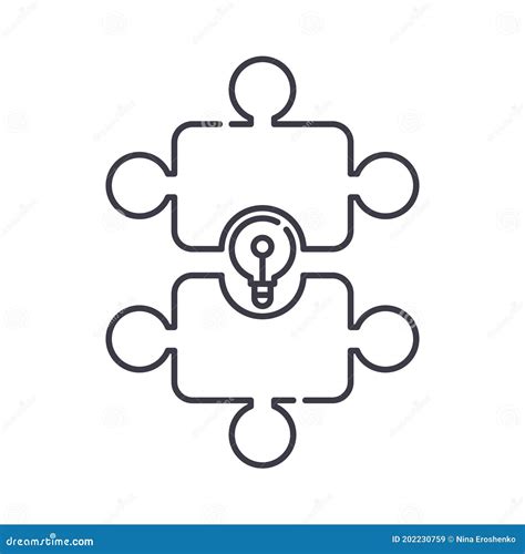 Solution Concept Icon Linear Isolated Illustration Thin Line Vector Web Design Sign Outline