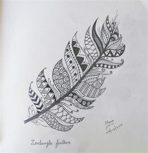 Zentangle Feather Yoors