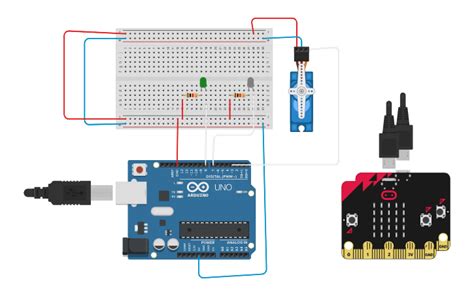 Circuit Design Arduino Servo Led Tinkercad
