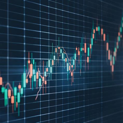 Dynamic Trading Chart With Green And Red Bars Showing Financial Market Fluctuations Stock