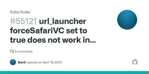 Launcher ForceSafariVC Set To True Does Not Work In IOS Issue Flutter Flutter