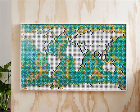 Lego Art World Map 31203 Building Set Collectibe Wall Art For Adults
