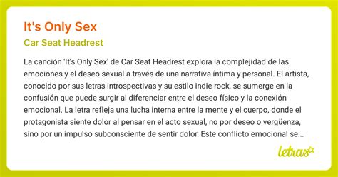 Significado De La Canción Its Only Sex Car Seat Headrest Letrascom Significado De La Canción Its Only Sex Car Seat Headrest Letrascom