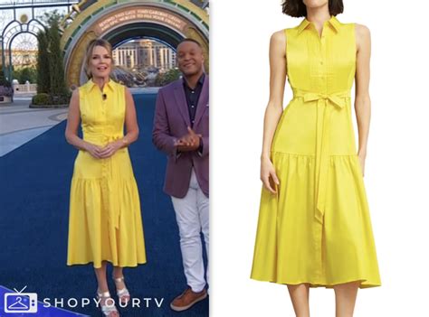 The Today Show May 2025 Savannah Guthries Yellow Sleeveless Midi