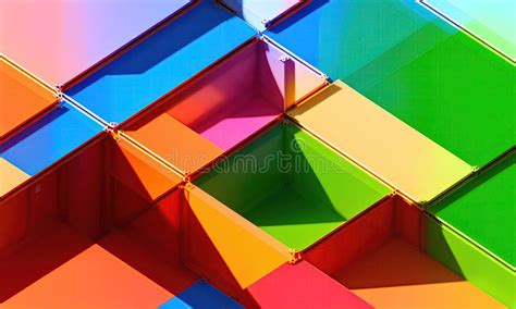 3d shapes cubes squares rectangles generated by artificial
