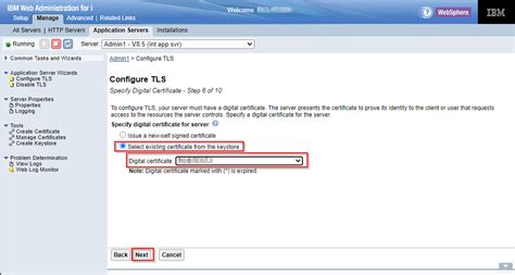Enabling Tls For Ibm Navigator For I