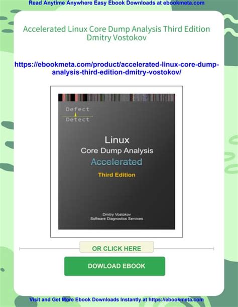 Accelerated Linux Core Dump Analysis Third Edition Dmitry Vostokov Pdf