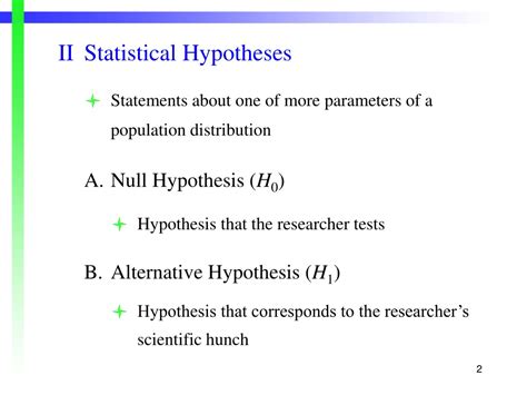 Ppt Statistical Inference And Hypothesis Testing In One Sample
