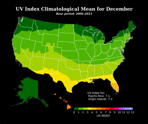 Sun Safety Monthly Average Uv Index 2006 2023 Us Epa