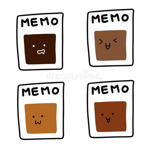 Vector Notepad With Various Expressions Doodle Style Cute And Minimalist Stock Vector