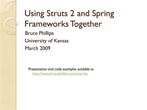 Struts 2 And Spring Frameworks Together Pdf Web Development Internet