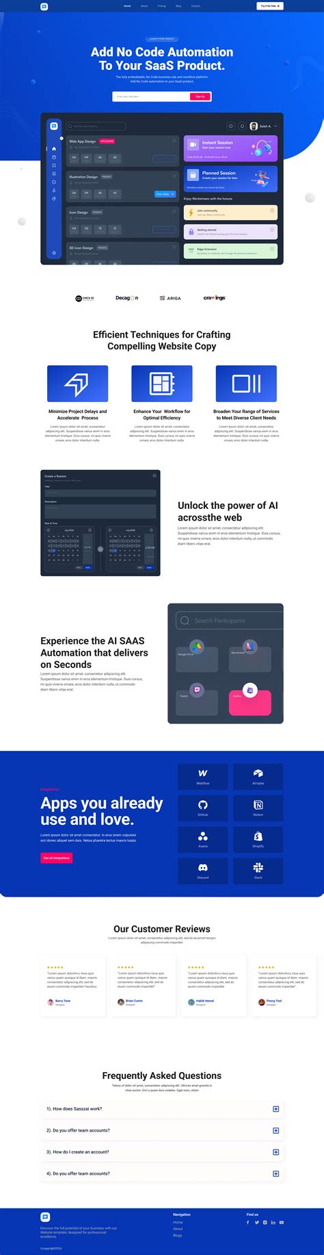 Code Automation Saas Product Saas Website Design By Designs It On Dribbble