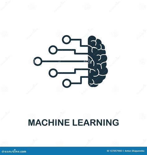 Machine Learning Icon Monochrome Style Design From Machine Learning Icon Collection Ui And Ux