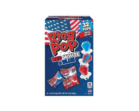 Red White And Blue Ring Pops Limited Edition 32 Box Candy Favorites