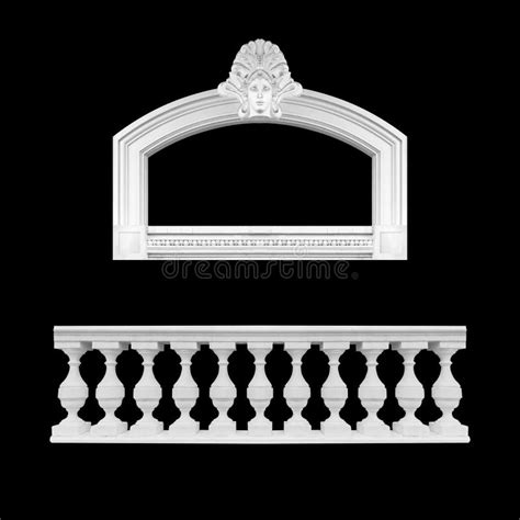 Details Elements Of Buildings Classical Architecture Isolated On A