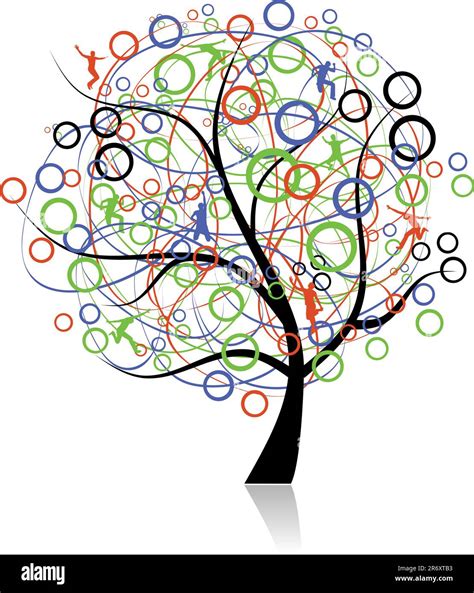 Connecting Peoples Web Tree Stock Vector Image And Art Alamy