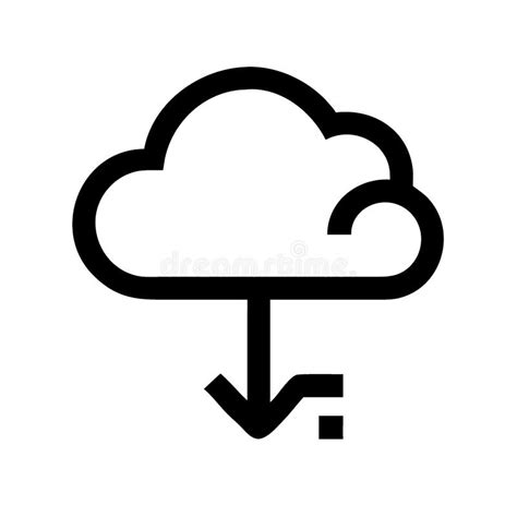 Cloud Computing Icon Flat Vector Stock Illustration Illustration Of