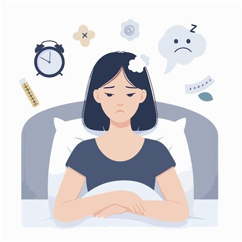 Vector Of People Experiencing Symptoms Of Insomnia Premium Ai