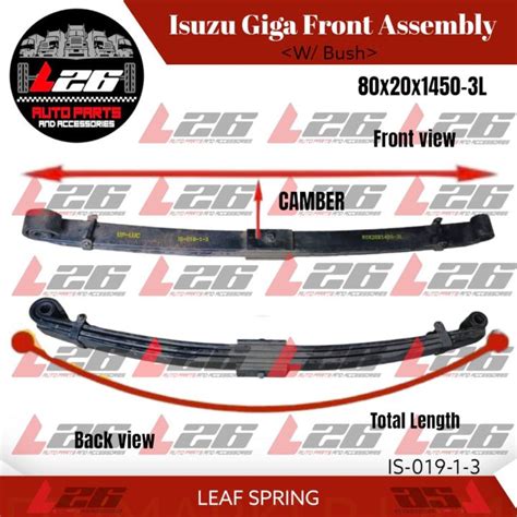 Up Luc Leaf Spring Assembly Molye For Isuzu Giga Front With Bush