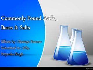 Acids Bases Salts PPTX Chemistry Science